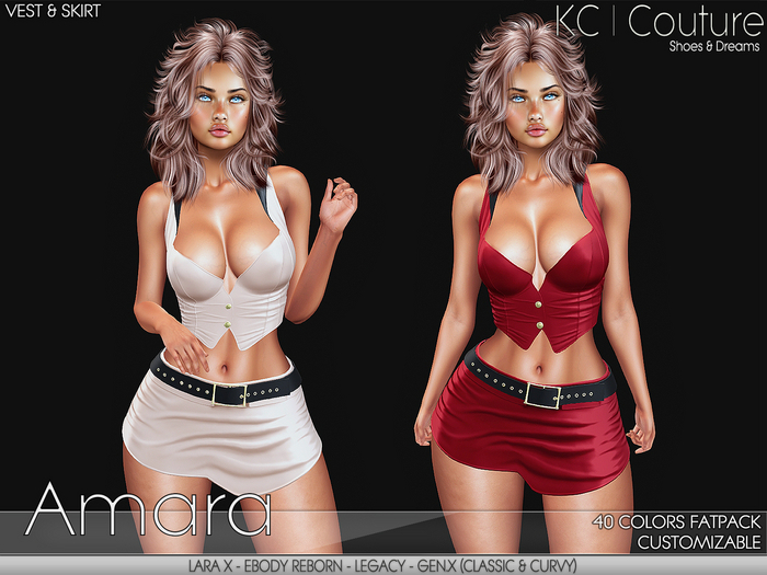 Second Life Marketplace - -KC- AMARA SET / 40 COLORS FATPACK